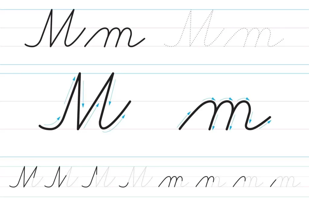 Cómo Escribir la Letra M Mayúscula en Cursivas