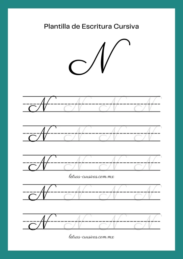 Cómo Escribir la Letra N Mayúscula en Cursivas